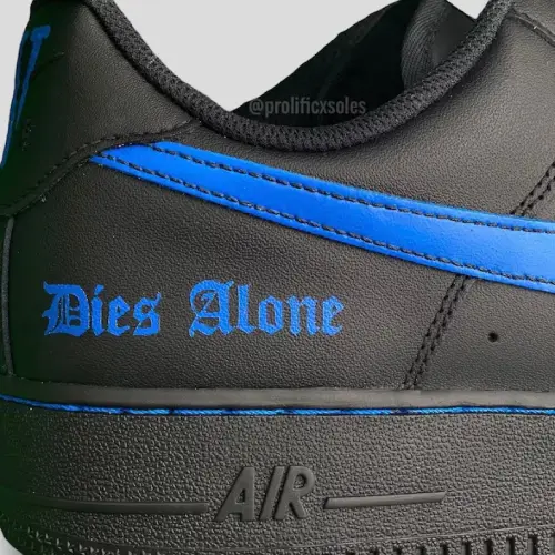 Black Blue Vlone Custom Air Force On Sale || Free Shipping