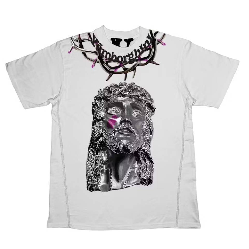 Vlone Yams Day Jesus Piece T-shirt White For Sale
